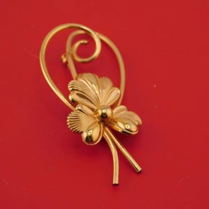 1950s FORSTNER Gold Filled Flower Brooch/pin - Etsy