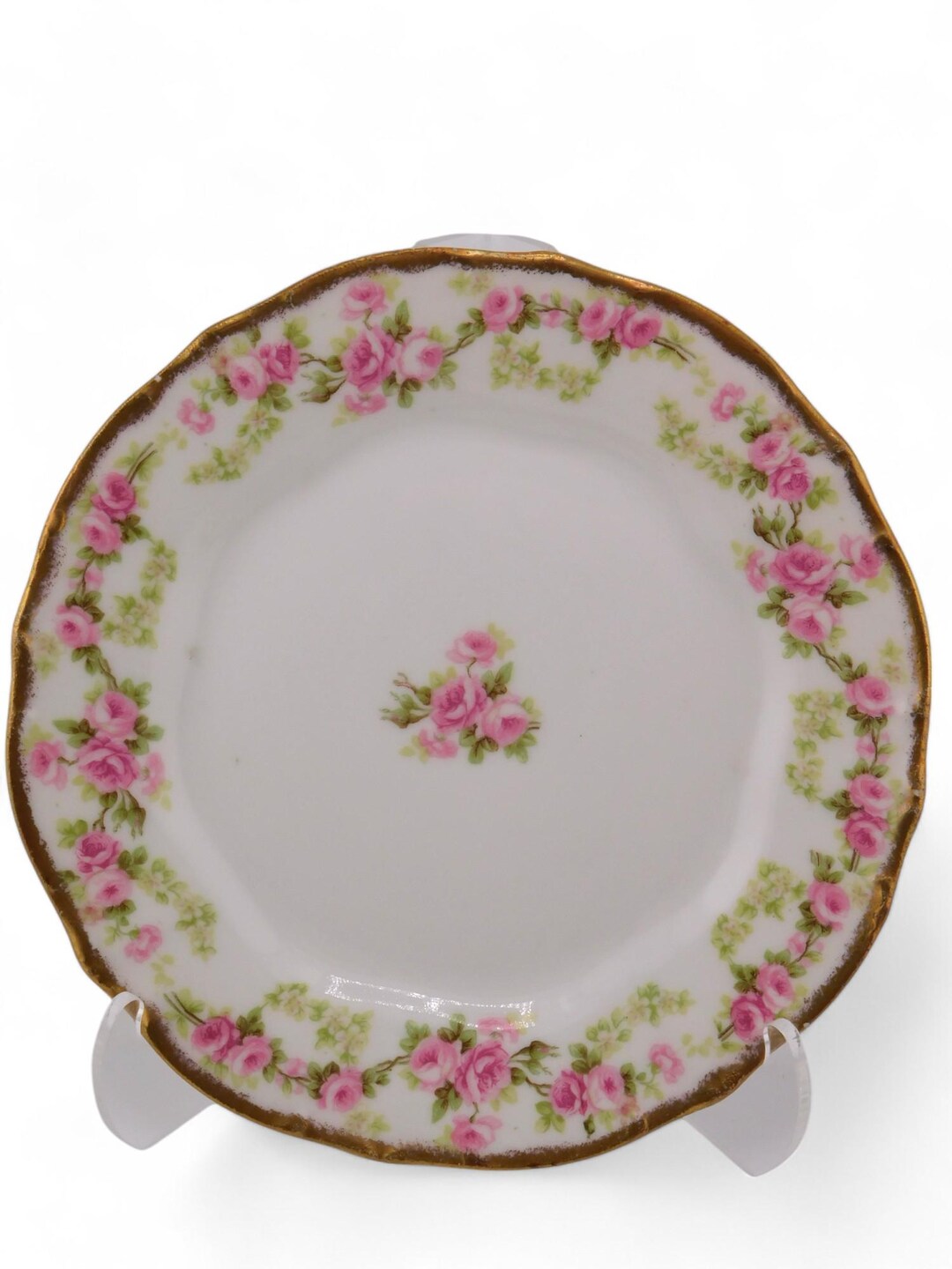 Limoges Elite Works Pink Roses Bread Plates, Set of 6 - Etsy