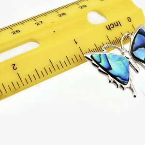 ARIKI Rhodium Plated Abalone Butterfly Brooch/pin. - Etsy