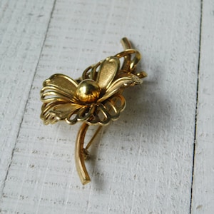 1950s FORSTNER Gold Filled Flower Brooch/pin - Etsy