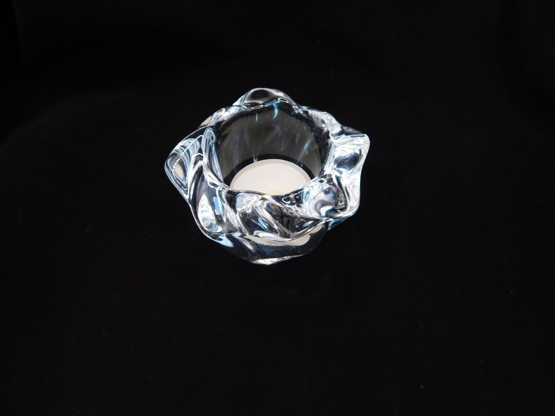 HOLMEGAARD 1825 BLOSSOM Crystal Candle Holder. Design by Alan Scharff ...