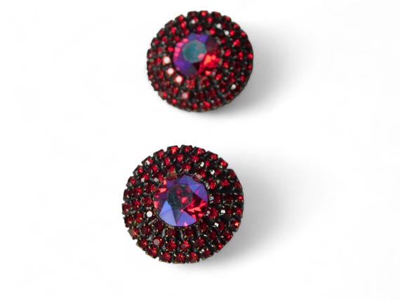 Gorgeous WEISS Bronze tone Plating Red and AB Red Rh… - Gem