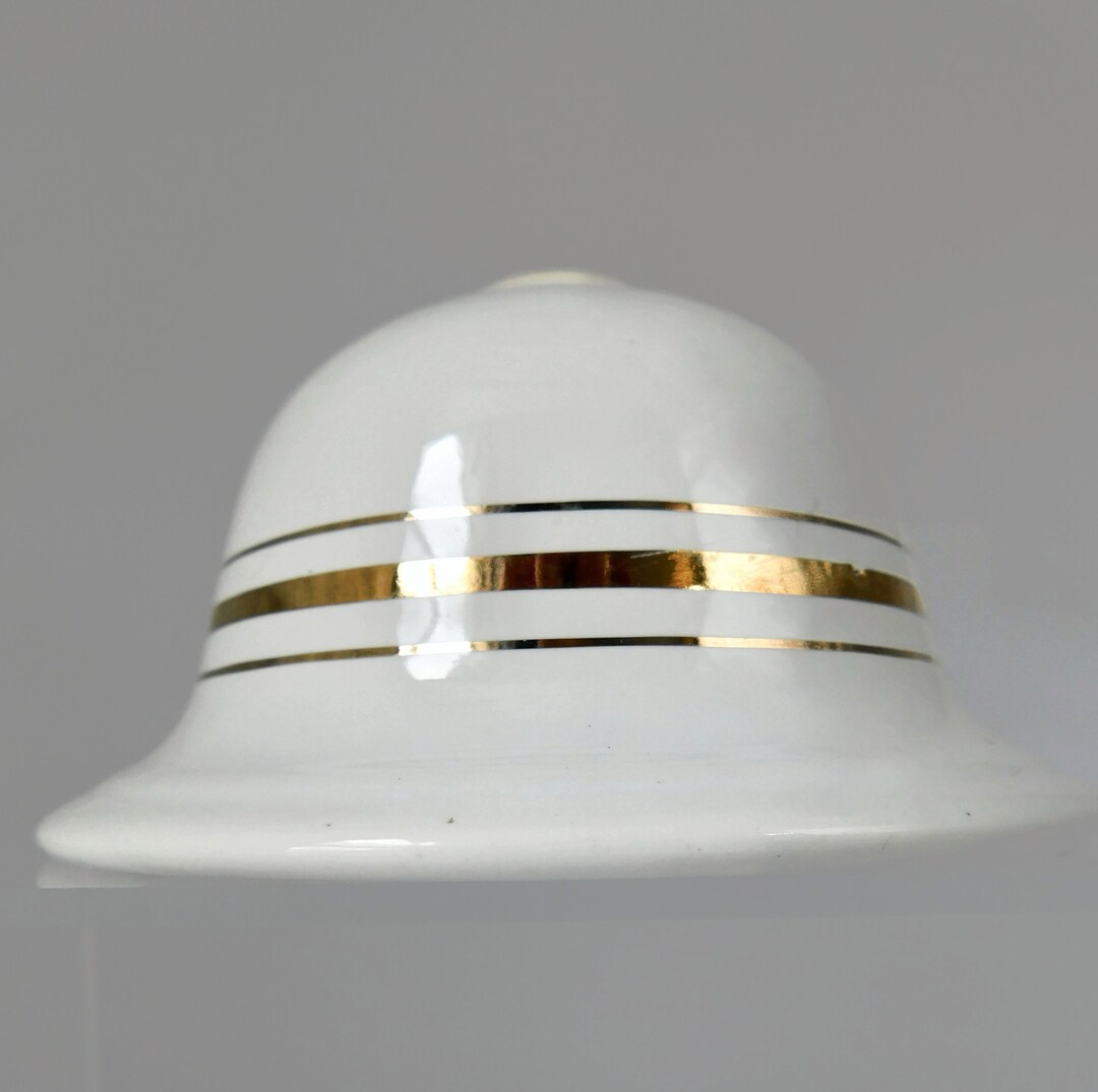 Vintage White and Gold Porcelain Cup/bobeche for Chandeliers. Altered ...