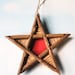 Vintage Folk Art Star.hand Made Christmas Wooden Star Ornament ...