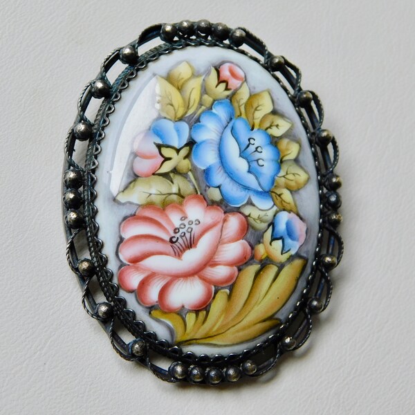 Porcelain Brooch - Etsy