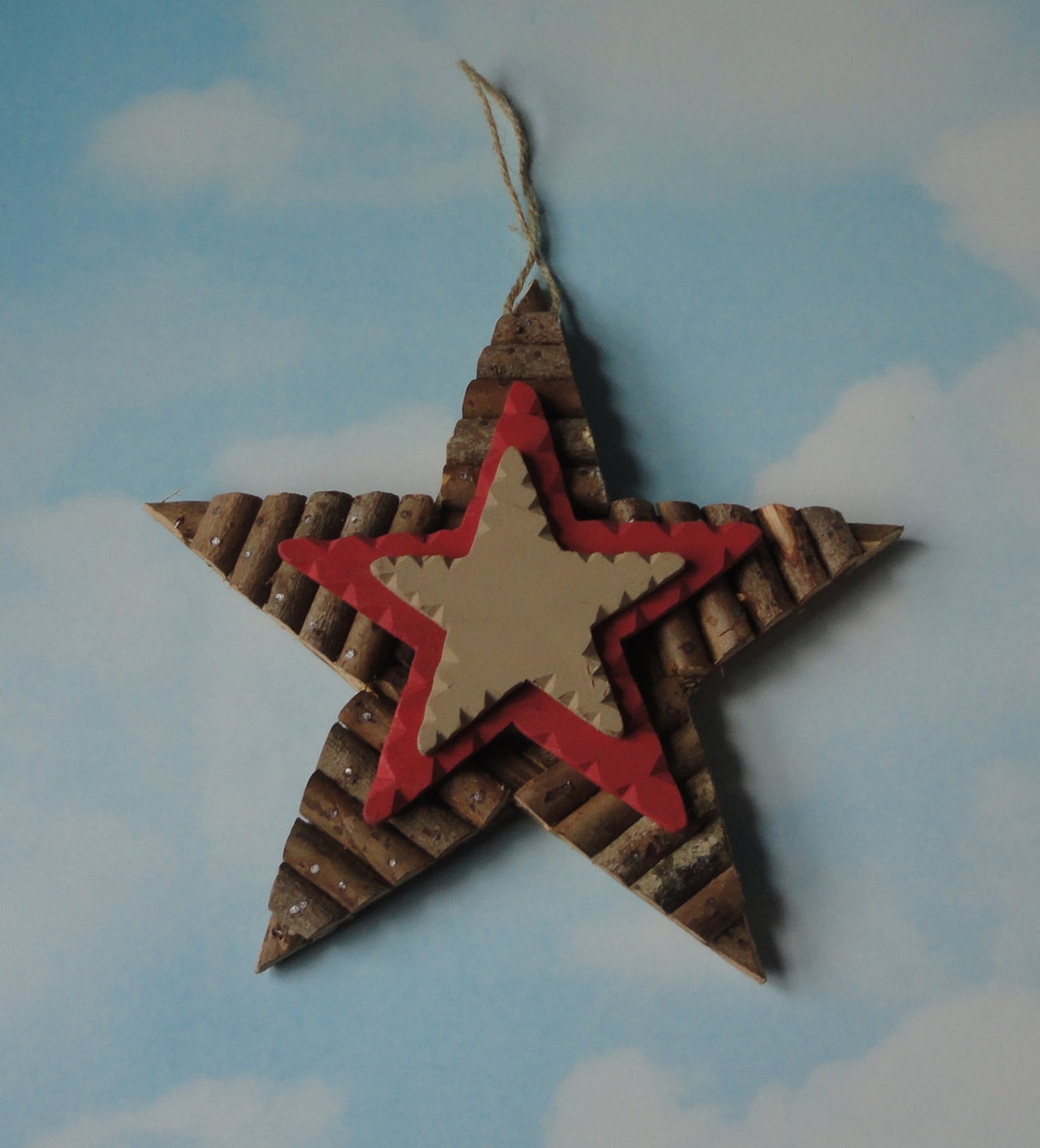 Vintage Folk Art Star.hand Made Christmas Wooden Star - Etsy
