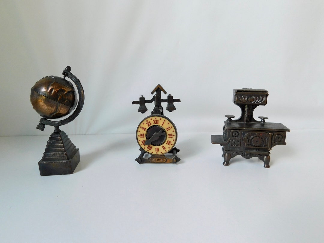 Vintage Metal Pencil Sharpeners Lot of 3. Globe Clock and Old - Etsy