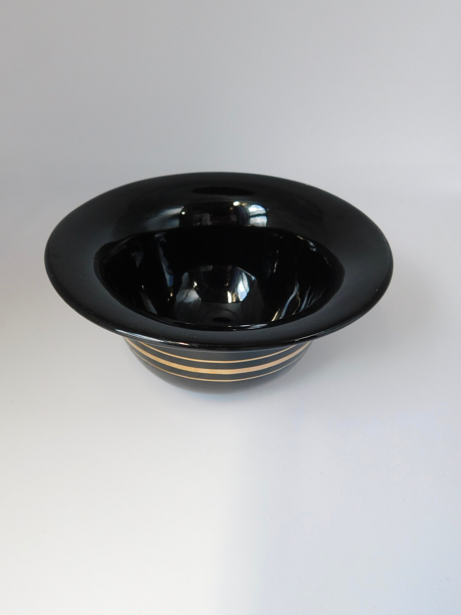 Vintage Black and Gold Porcelain Cup/bobeche for Chandeliers. - Etsy