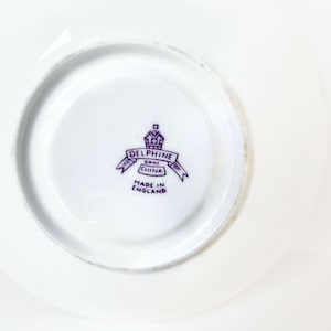 Vintage DELPHINE Bone China Purple Roses Teacup and Saucer. - Etsy