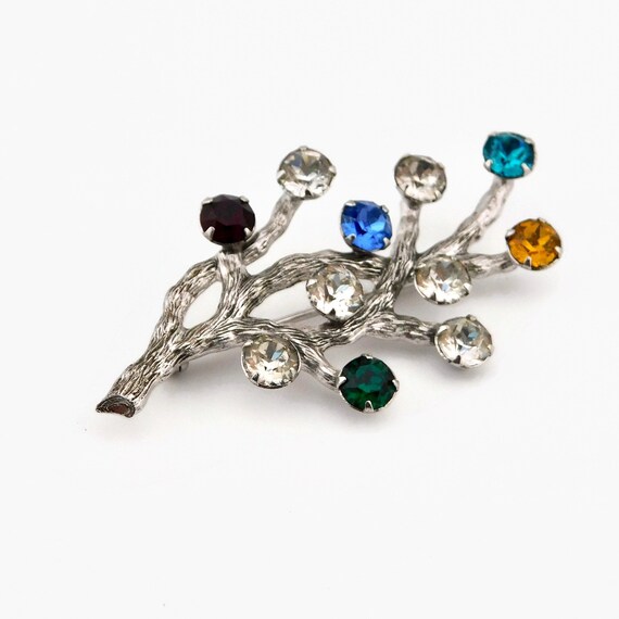 VAN DELL Sterling Tree of Life with Colored Rhinesto… - Gem