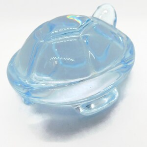 ONEIDA Ice Blue Lead Crystal Turtle . - Etsy