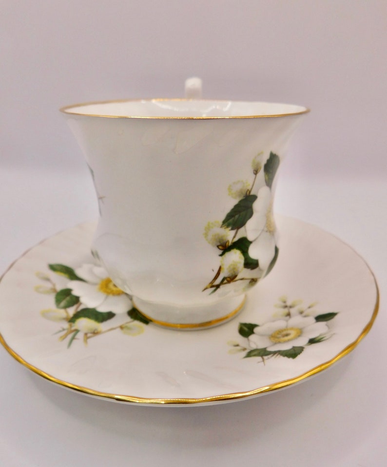 Vintage Royal Dover China White Flowers Teacup and Saucer. - Etsy