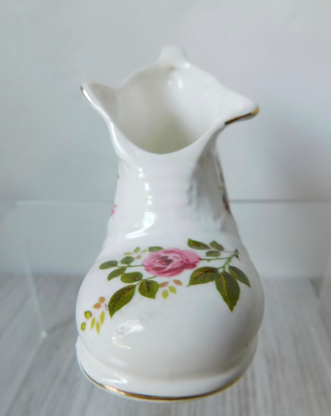 Vintage cottage Rose Bone China Booth/shoe. - Etsy