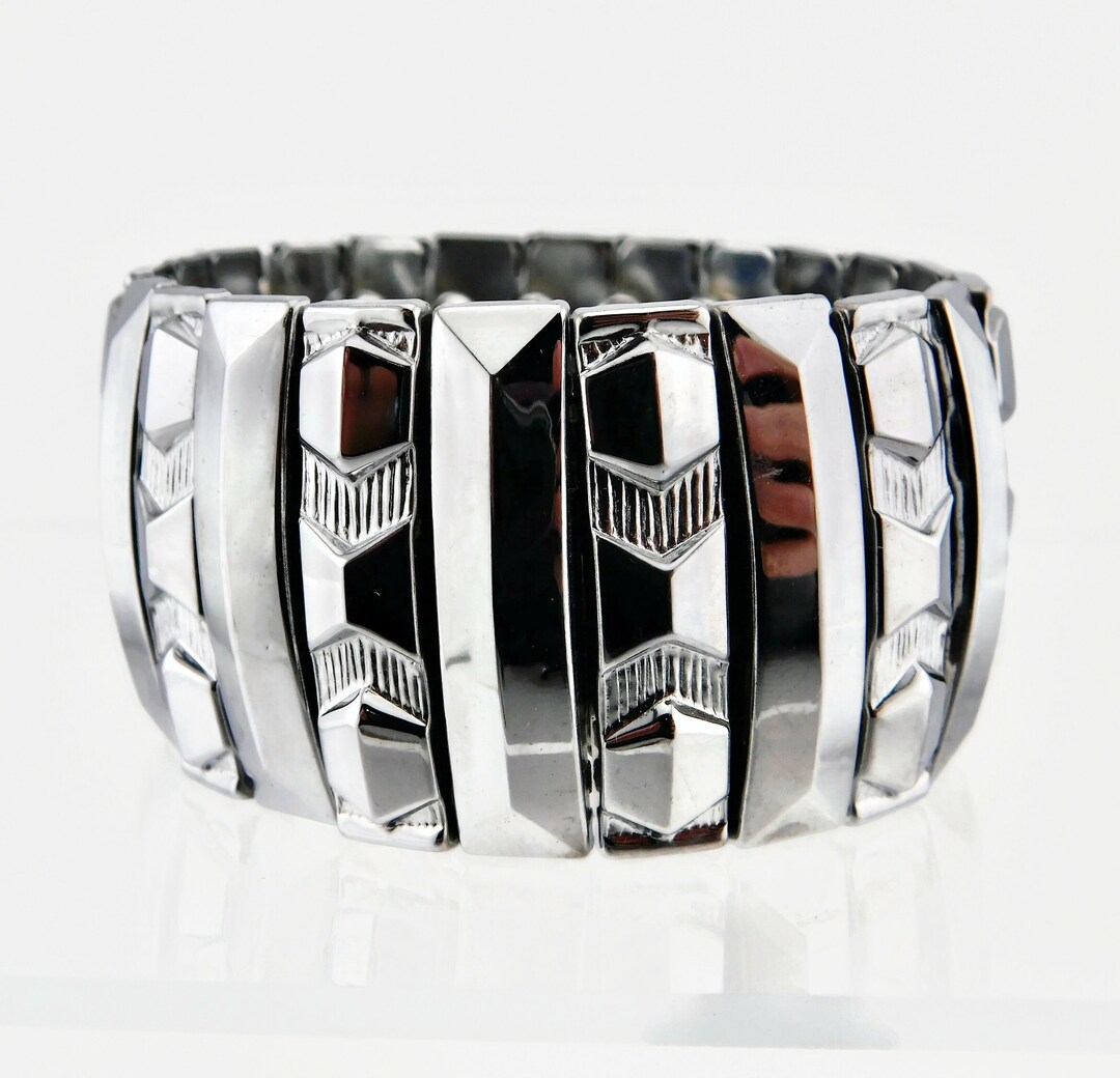 1960s Steel Tone Modernist Expansion Bracelet. HONG KONG. Rare Bracelet ...