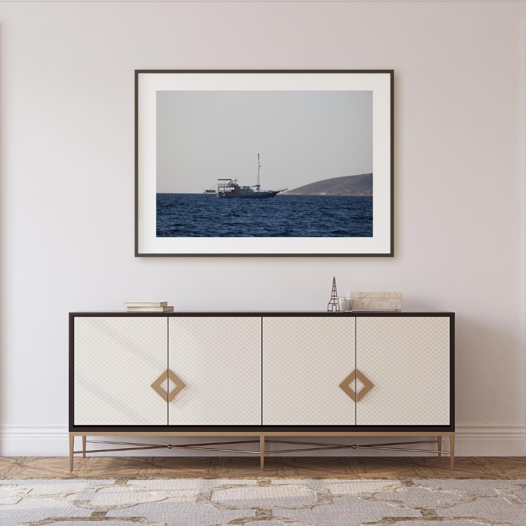 A Ship at Sea Ocean Wall Decoration Digital Print Printable Art High ...