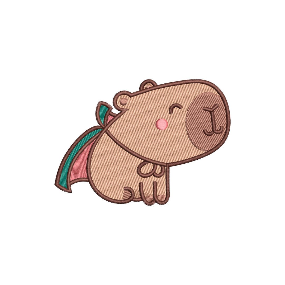 Superhero Capybara Machine Embroidery Design – Capybara Embroidery ...