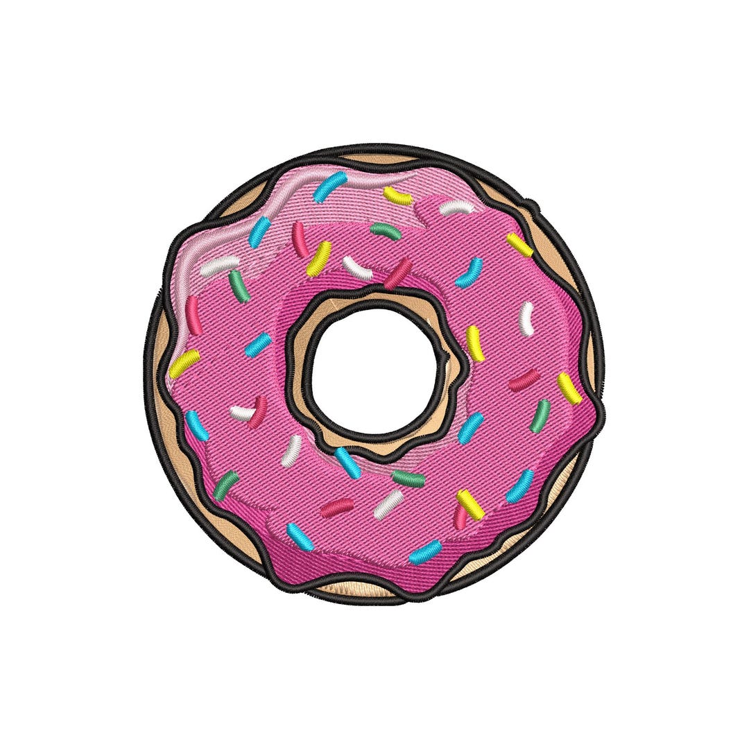Donut Embroidery Design Digital File - Doughnut Machine Embroidery ...