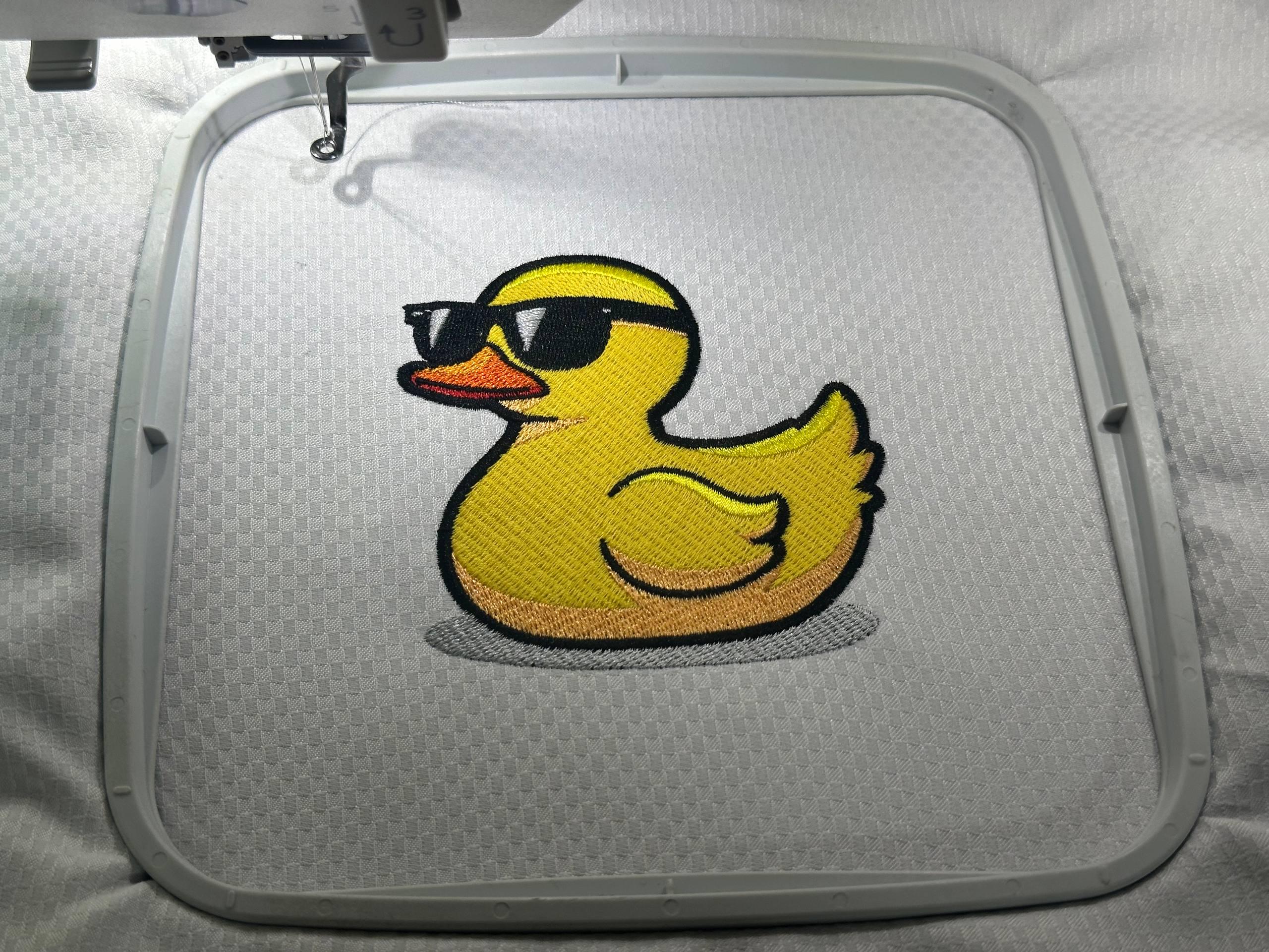 Cool Duck Embroidery Design | Sunglasses Rubber Duckie Machine File ...