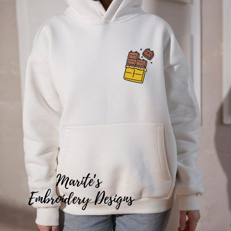 Cute Kawaii Chocolate Bar – Fun Embroidery Design – Cat Chocolate Bar ...