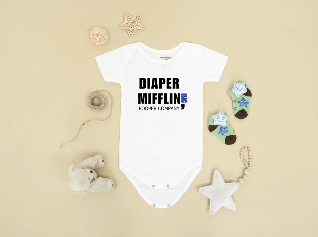 The Office TV Show Dunder Mifflin Paper Company Baby Onesie - Etsy