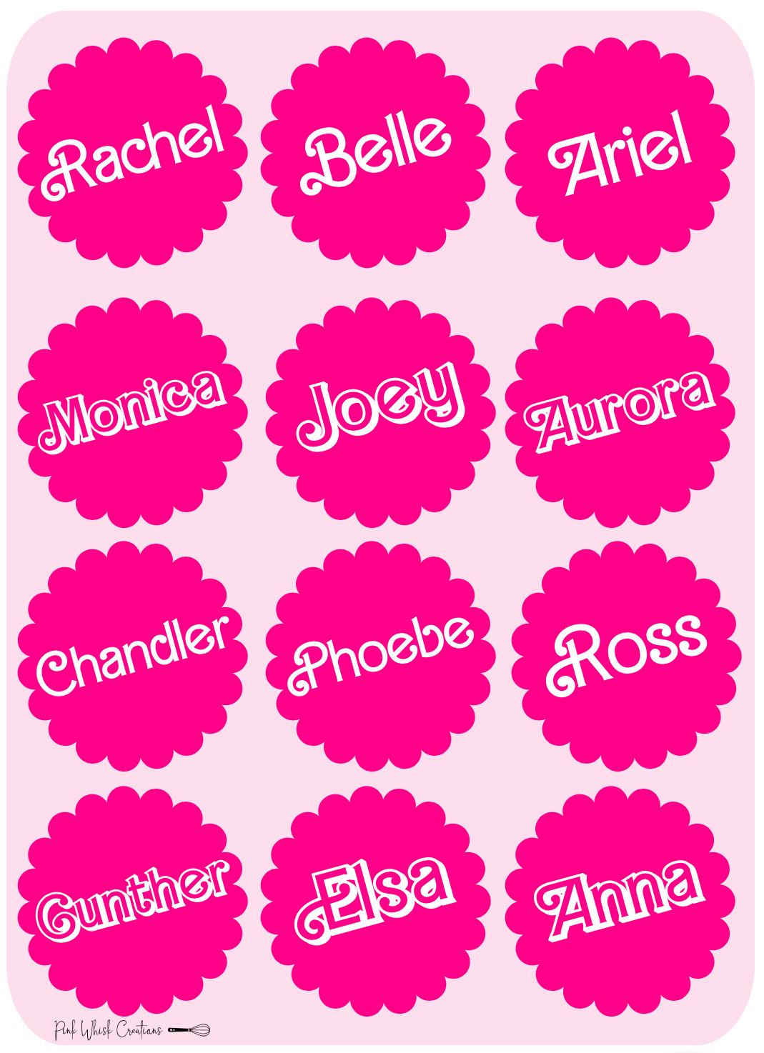 Custom Name Stickers (set of 12) - Etsy