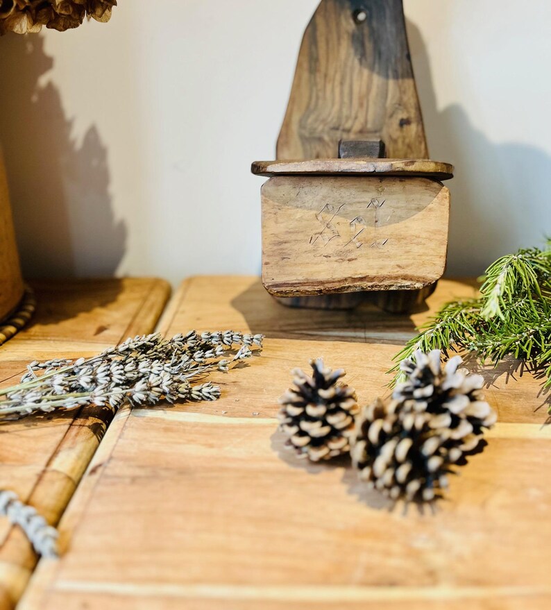 Rustic Provencal Wooden Salt Box - Etsy