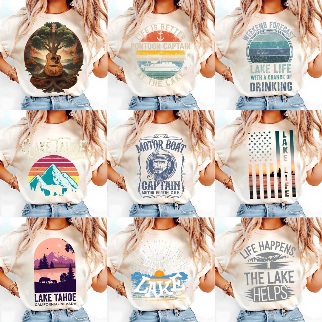 20+ Retro Lake Png Bundle, Lake Quotes Png, Lake Life Png, Lake Shirt ...
