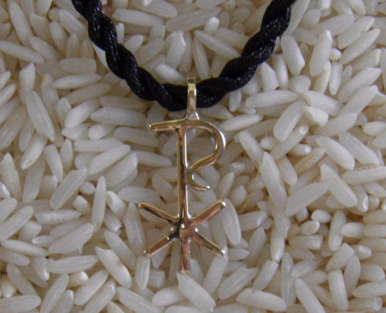Chi Rho 14k Gold Pendant | Etsy