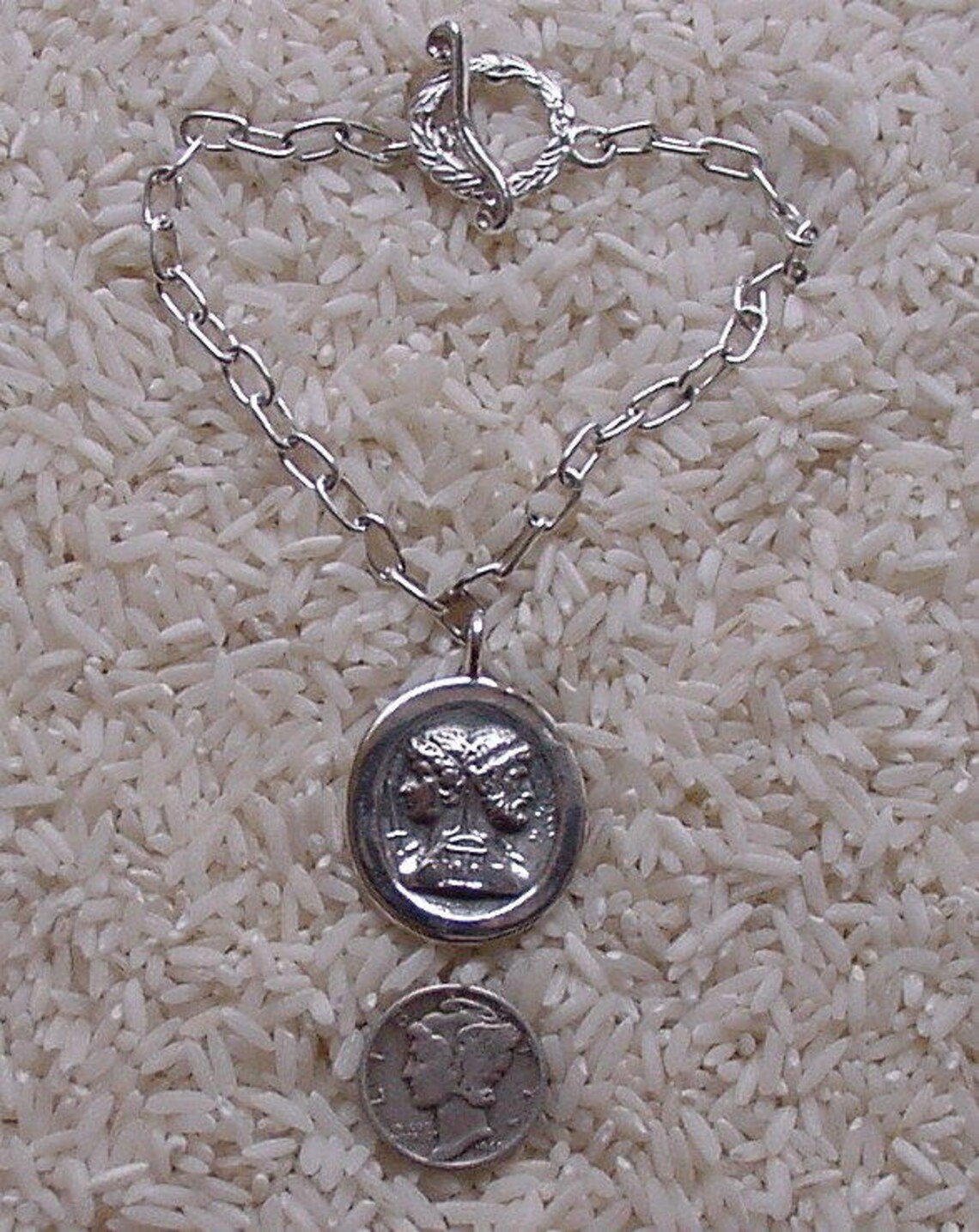 Janus Bracelet With Handmade Sterling Silver Links - Etsy