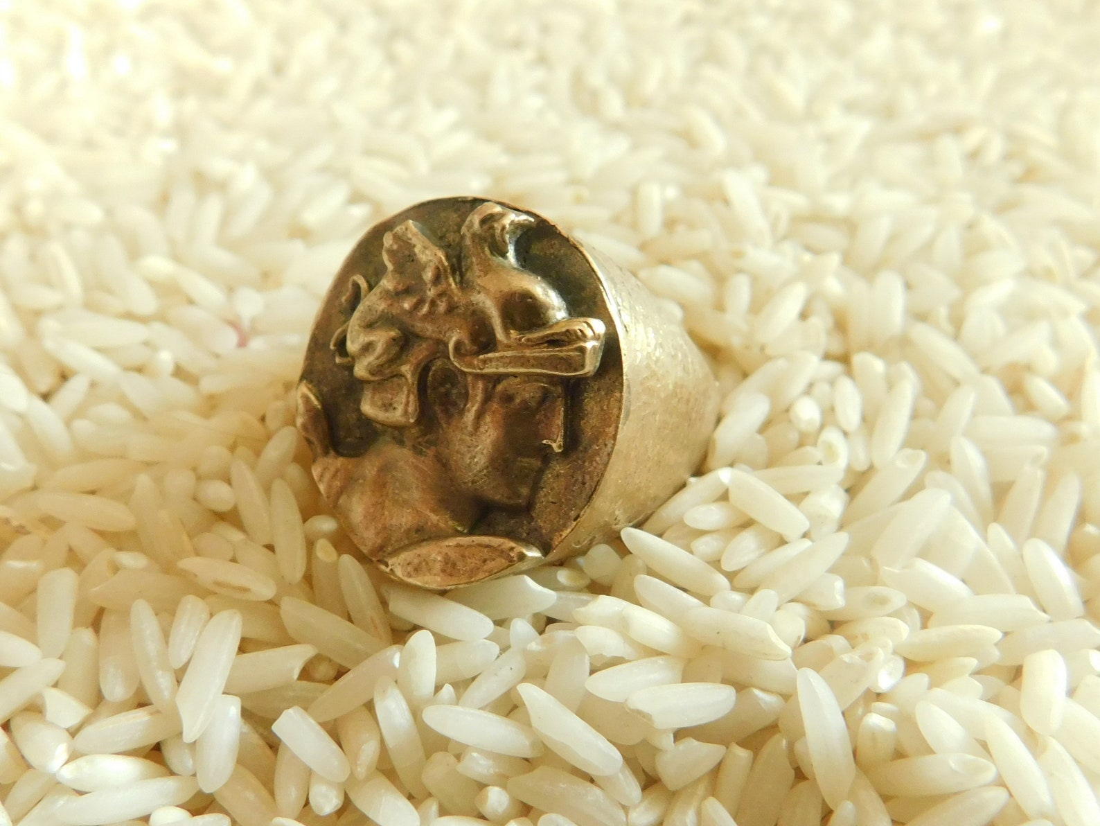 Heavy Mans Perseus Sterling Silver Ring - Etsy