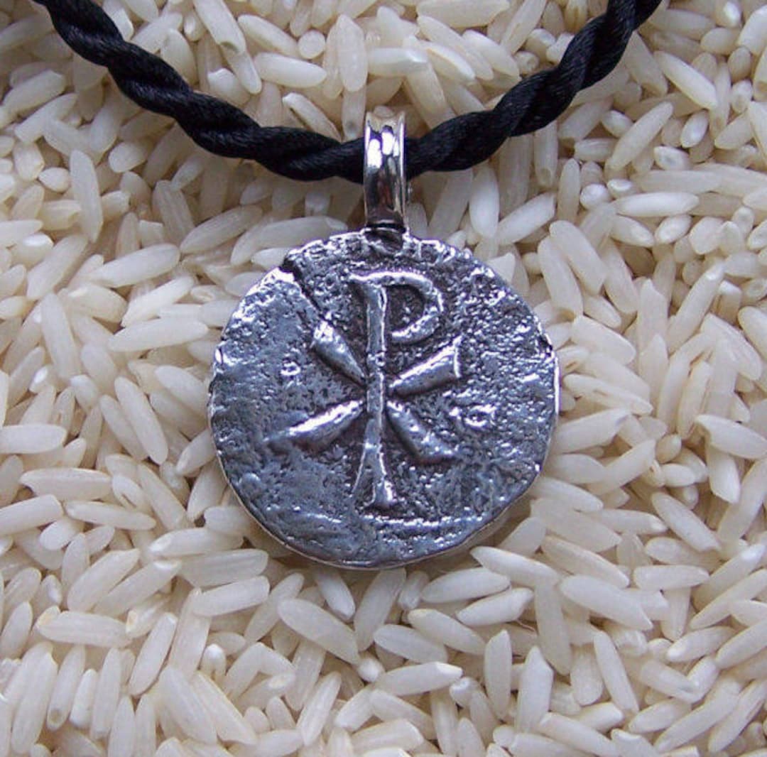 Chi Rho Ancient Coin Replica Silver Pendant - Etsy