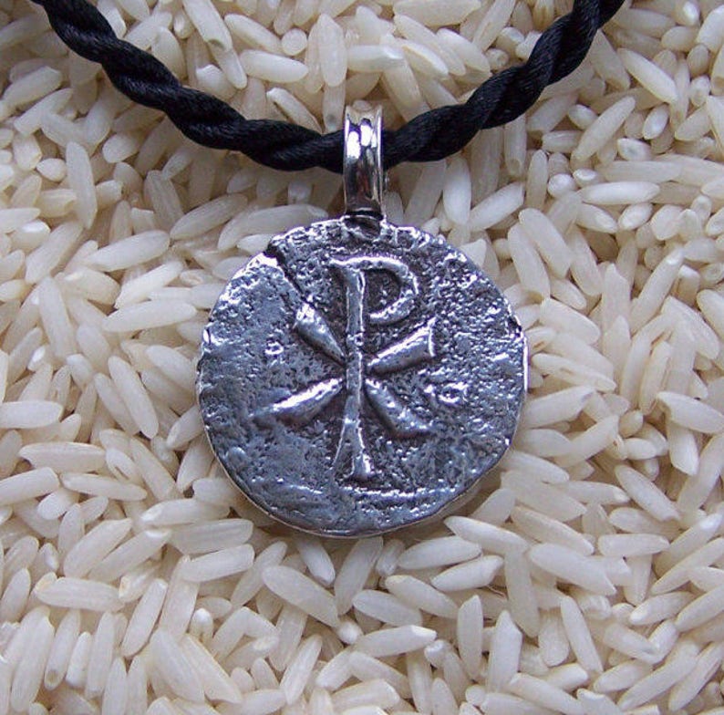 Chi Rho Ancient Coin Replica Silver Pendant - Etsy