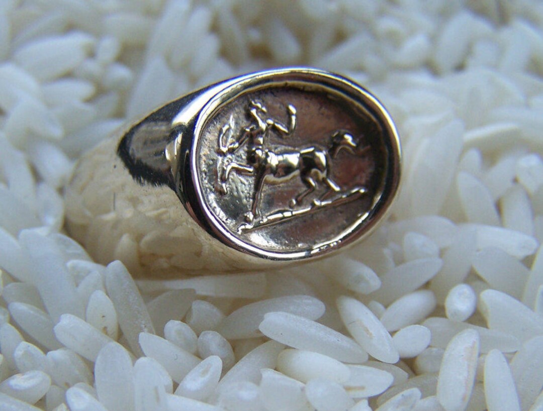 Sterling Silver or 14k Gold Centaur Ring - Etsy