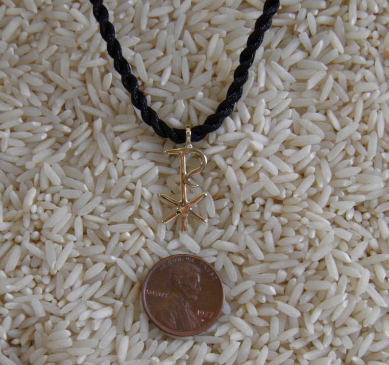 Chi Rho 14k Gold Pendant | Etsy