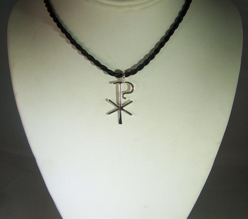 Handmade Chi Rho Silver Pendant - Etsy