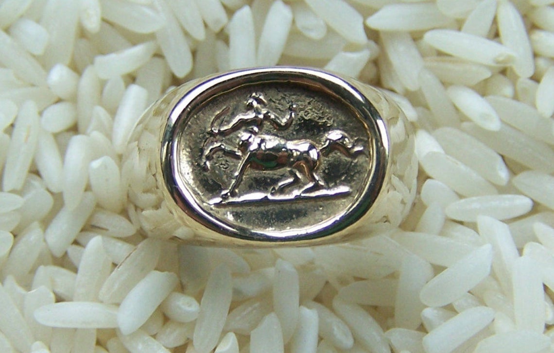 Sterling Silver or 14k Gold Centaur Ring - Etsy