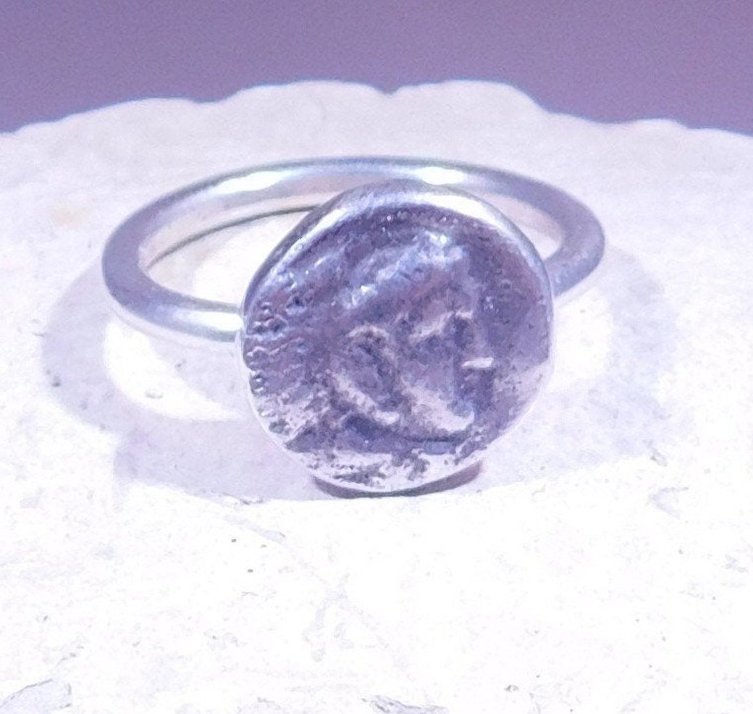 Hercules Ancient Coin Replica Sterling Silver Ring - Etsy