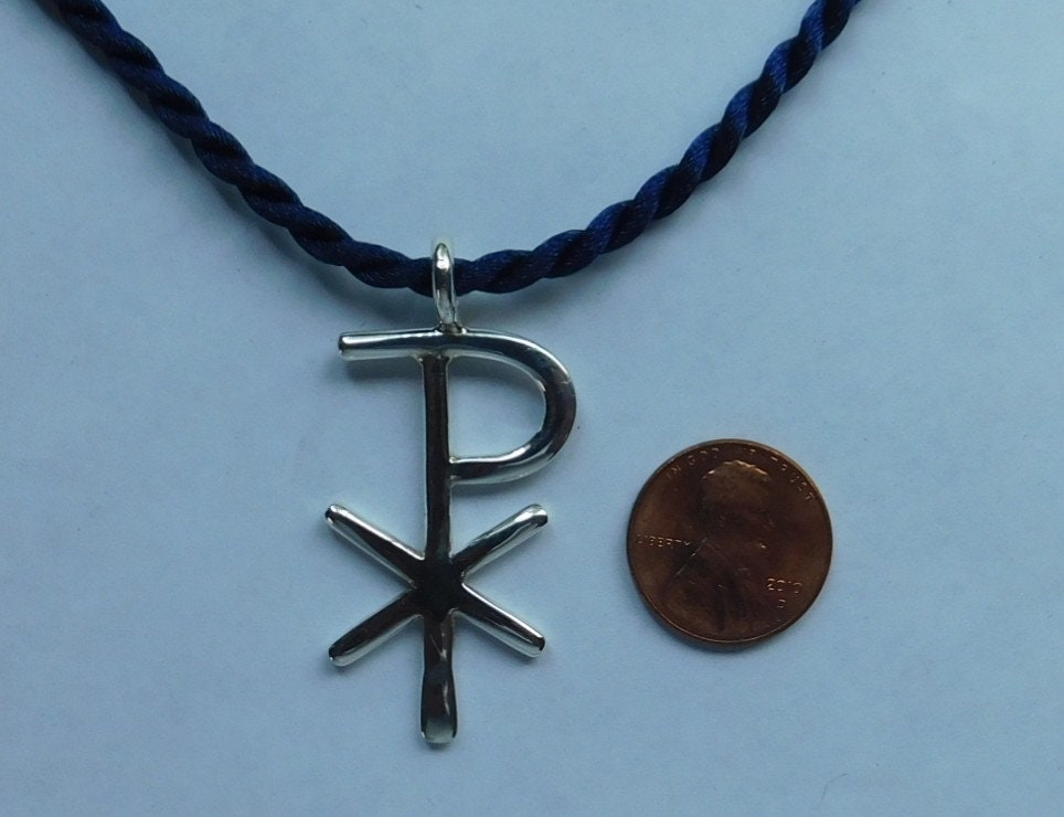 Handmade Chi Rho Silver Pendant | Etsy