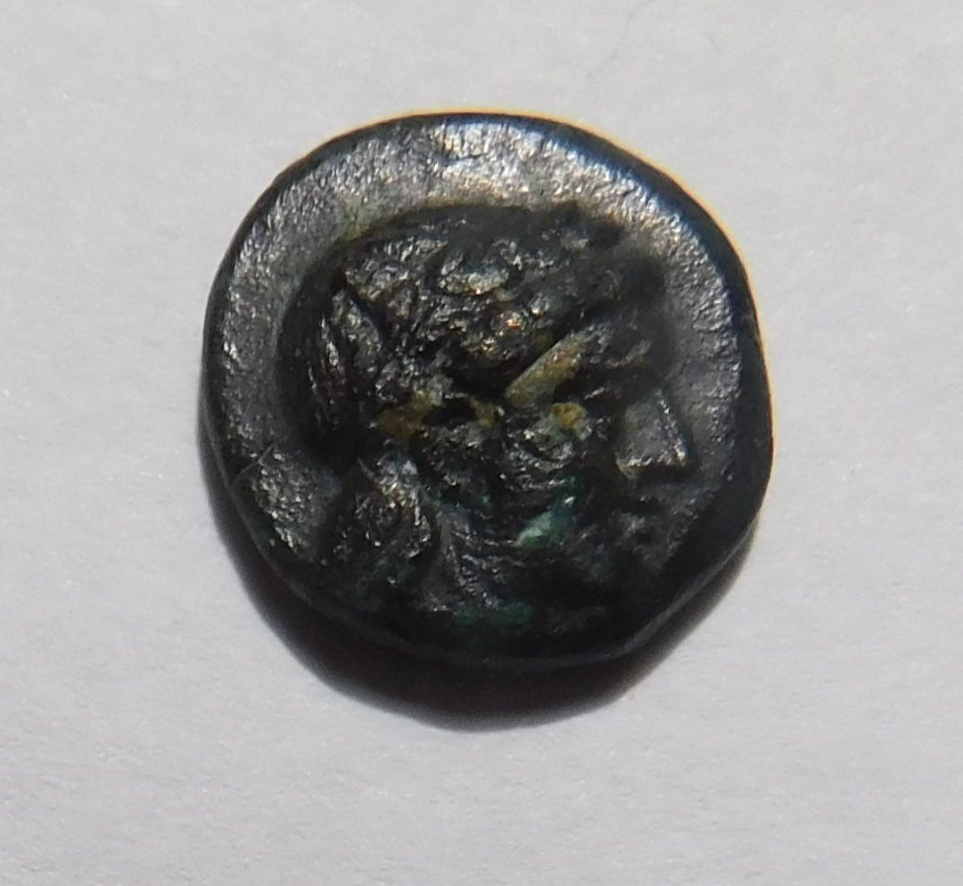 Apollo, Authentic Ancient Silver Coin From Mysia, Gambrion Ca. 5th ...