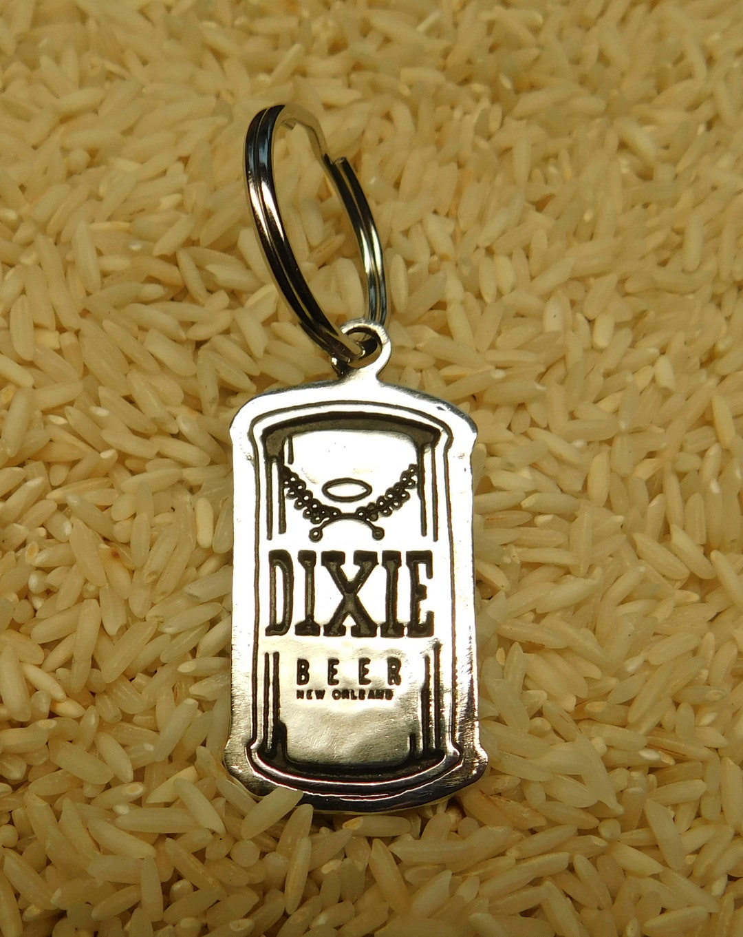 Dixie Beer Sterling Silver Keychain - Etsy