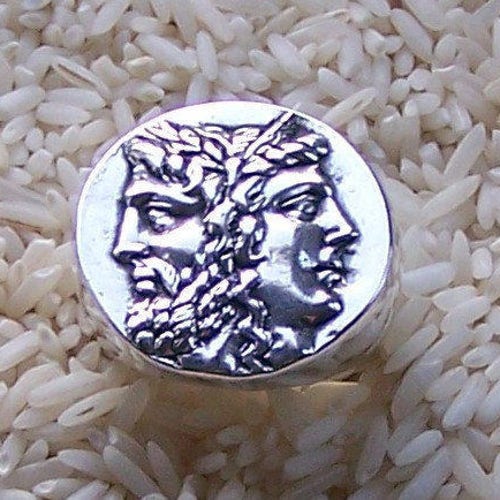 Janus Ring God of New Beginnings in Heavy Sterling Silver - Etsy