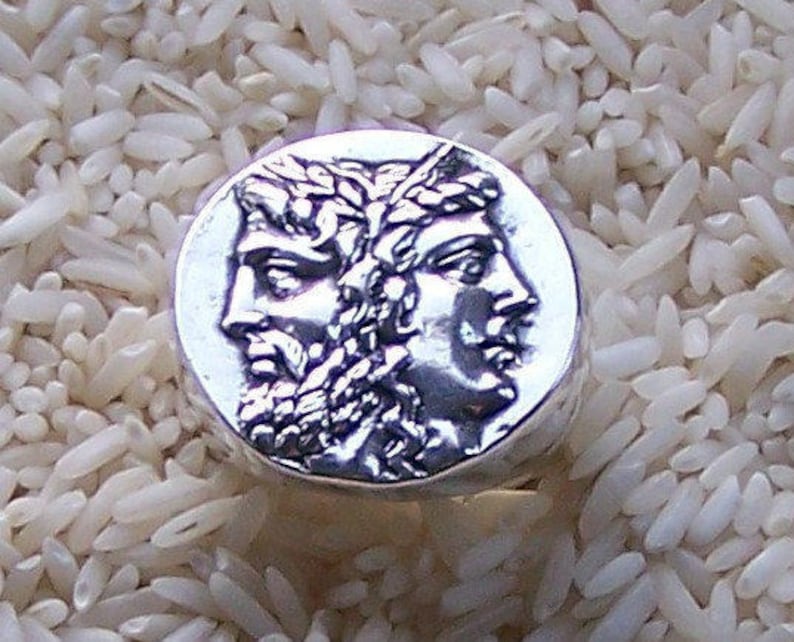 Janus Ring God of New Beginnings in Heavy Sterling Silver | Etsy