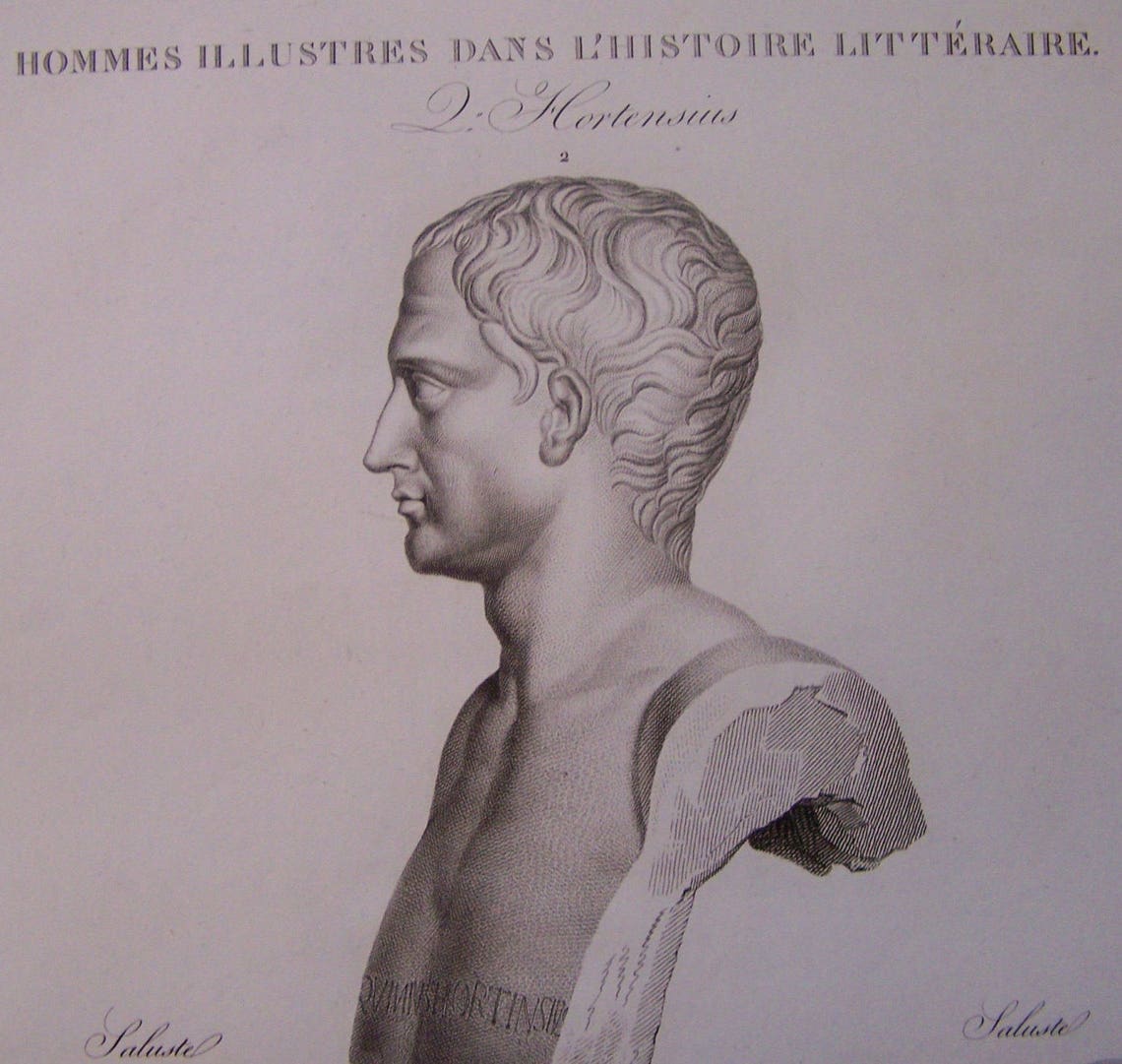 HORTENSIUS Large 23 1/2 by 17 1/2 Antique Print of the Roman | Etsy