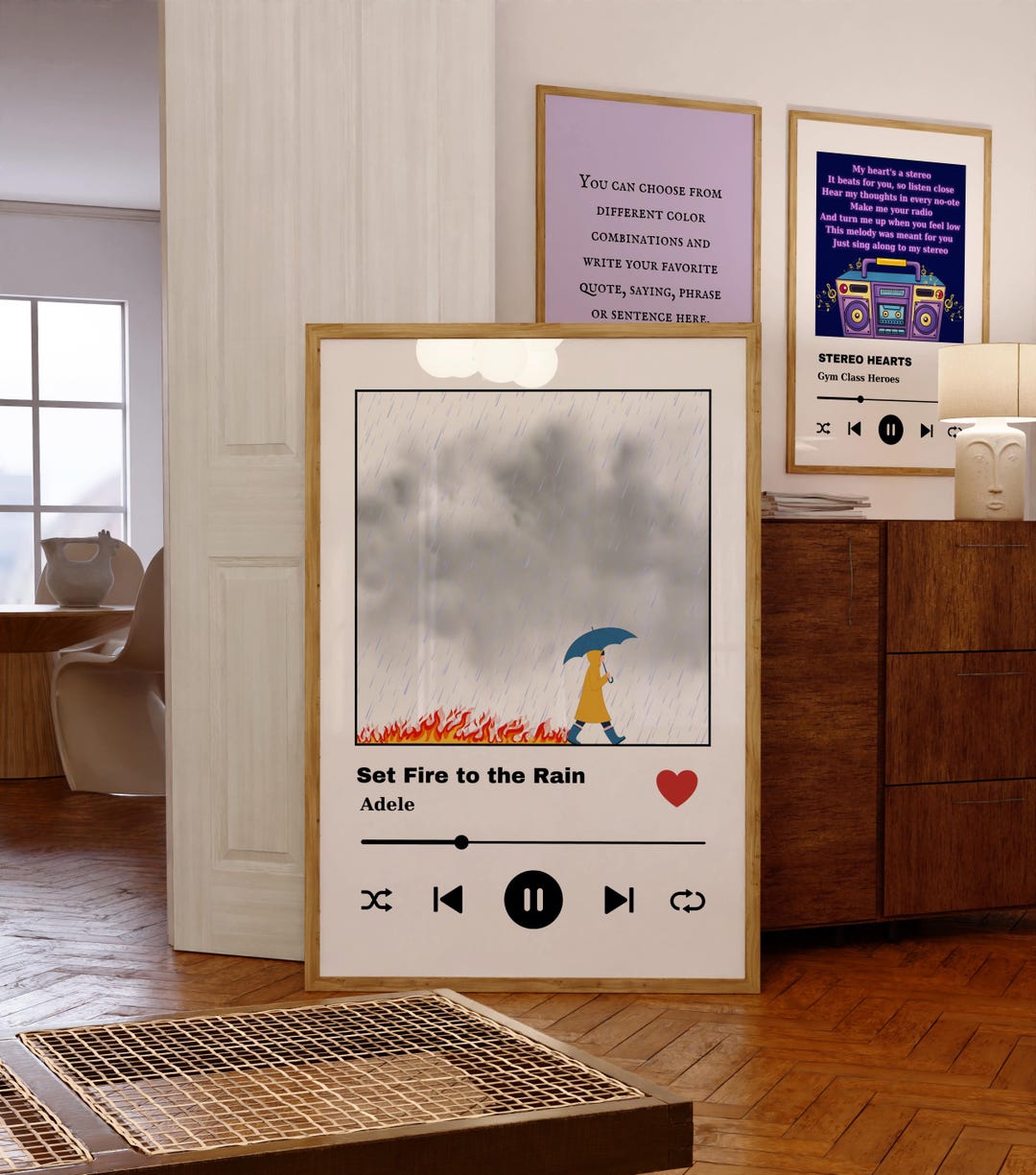Digital Song Poster, Custom Song Poster, Retro Music Poster, Favorite ...