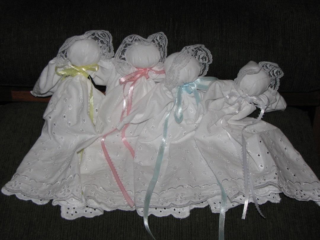 White Hanky Baby, Prayer Doll, Pew Baby With Eyelet Fabric Great for ...