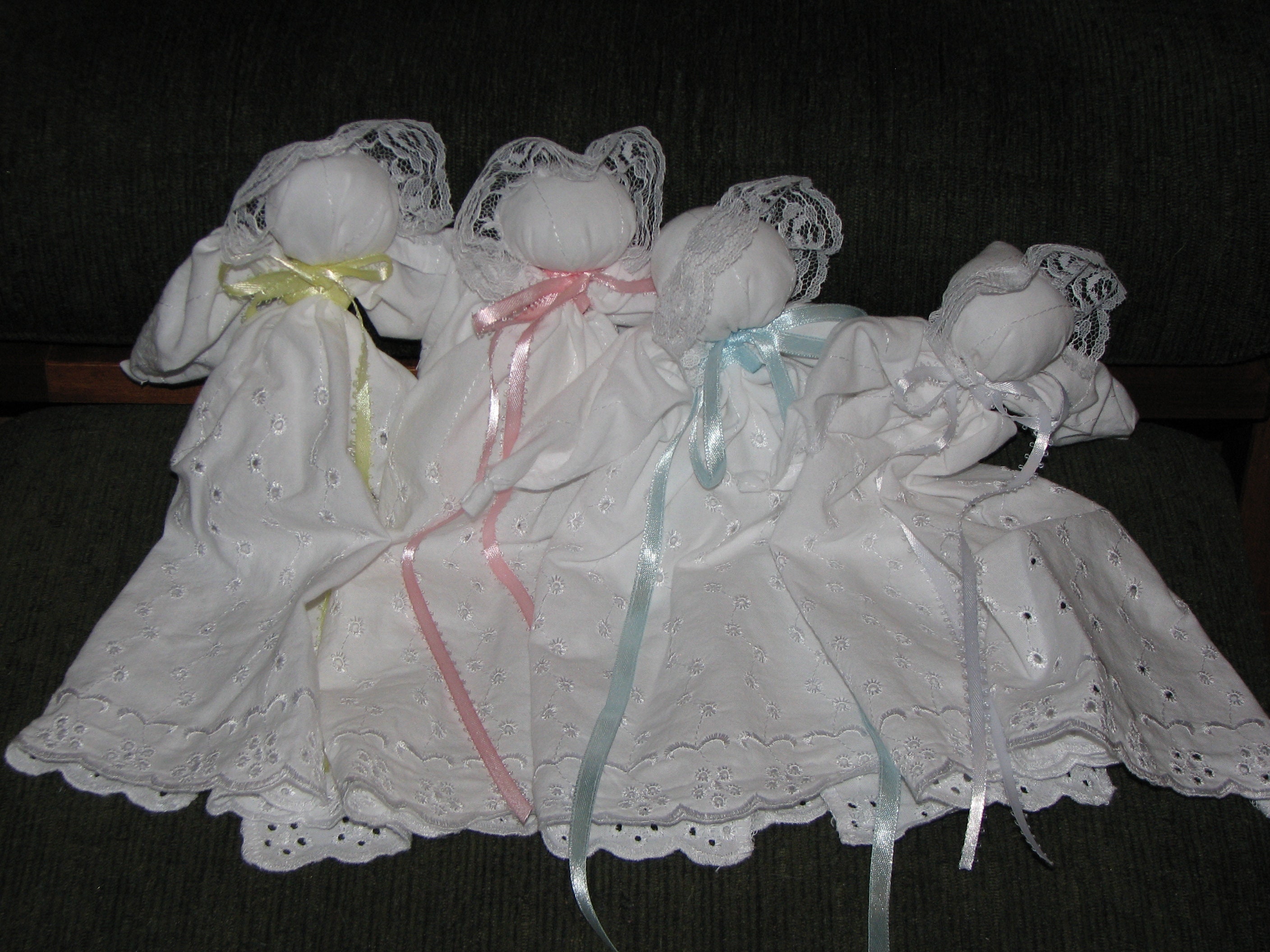 White Hanky Baby, Prayer Doll, Pew Baby With Eyelet Fabric Great for ...