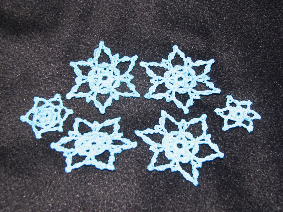 Frozen Turquoise Blue Snowflakes Have Been Handcrafted in Ohio, Set of ...