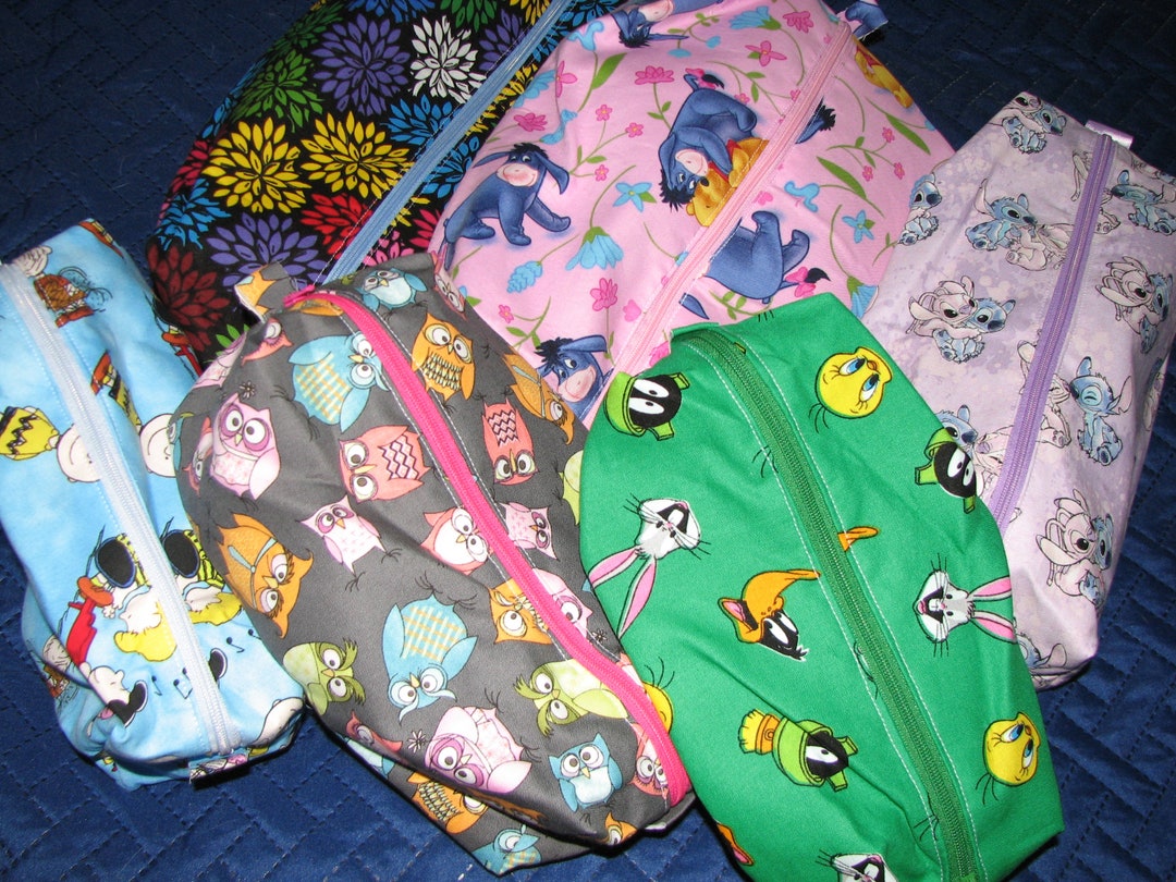 Cartoon Character Zipper Pouch, Travel Organizer, Cosmetic Bag - Etsy