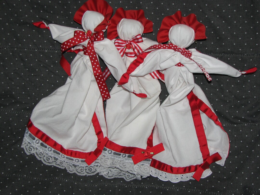 Red & White Hanky Baby Civil War Reproduction, Pew Baby, Prayer Doll ...