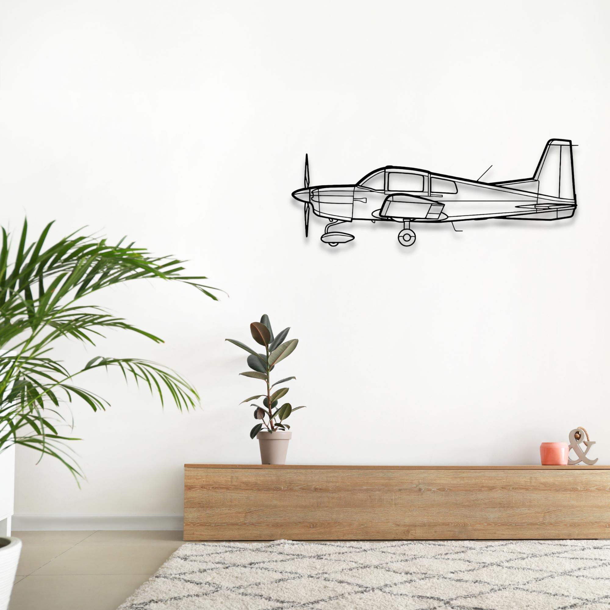 Grumman American AA-5 - Custom Metal Airplane Wall Art & Unique Wall ...